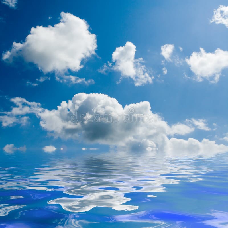 Blue sea and sunny sky stock image. Image of meteorology - 5272271