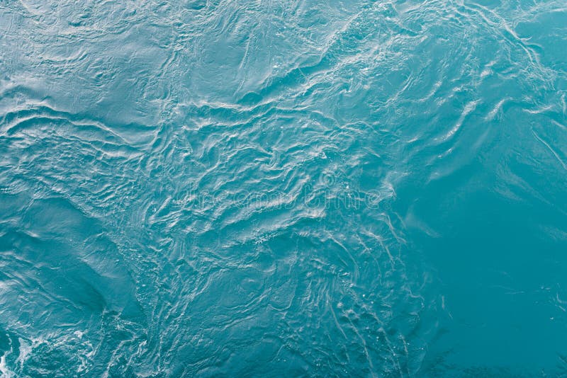 Blue Sea Surface with Waves and Ripples. Top View Stock Image - Image ...