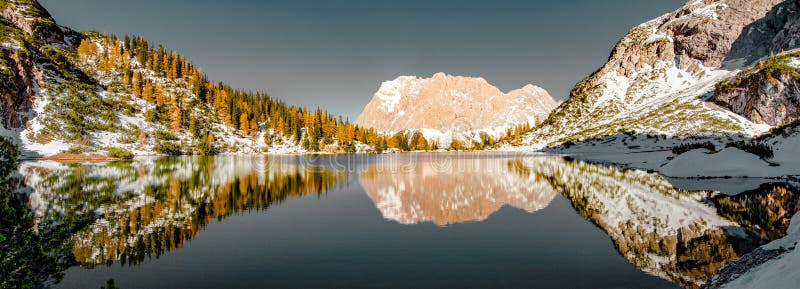 Blue sea in tirol stock image. Image of peaceful, lake - 82882191