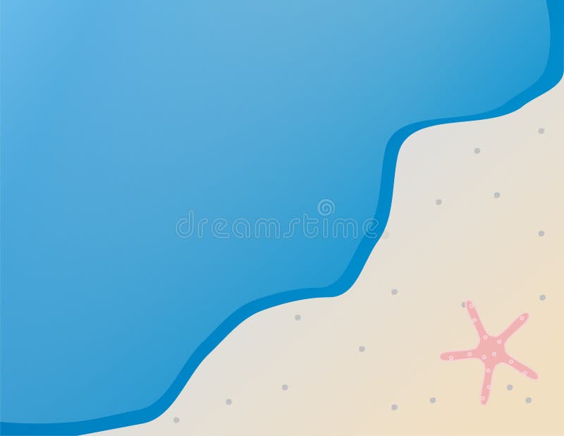 Blue Sea Vector stock vector. Illustration of starfish - 5442438