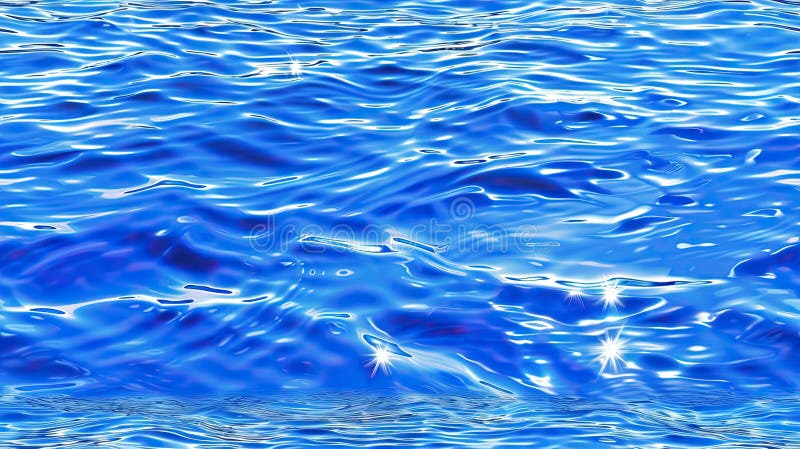 The Blue Sea Water Surface, Adorned with the Sun S Reflection, Creating ...