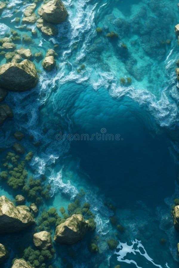 Blue sea water texture stock illustration. Illustration of clear ...