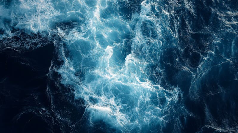 Blue Sea Water Texture. Natural Texture of Stormy Sea Surface Stock ...