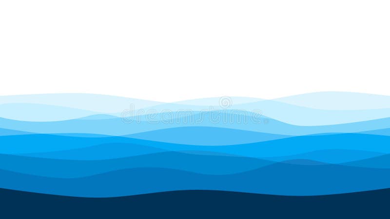 Blue Sea Wave Background. Vector Illustration Stock Vector ...