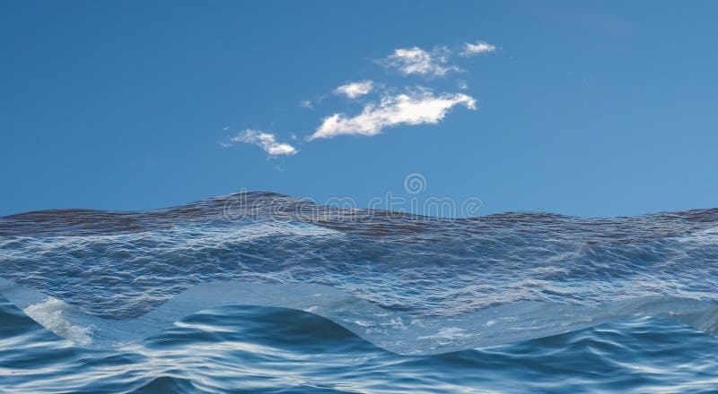 Blue Sea Waves Collage Illustration Editorial Stock Photo ...