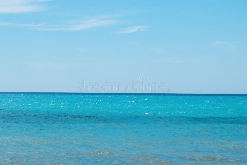 Blue Sea with Waves and Sky. Ripples on Blue Water Surface Stock Image ...