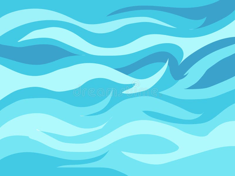 Blue Sea Waves Water Background Stock Vector - Illustration of waves ...