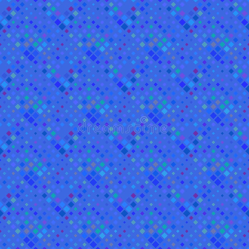 Blue Square Mosaic Background Border Design Stock Vector - Illustration ...