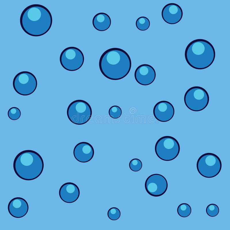 Blue seamless bubbles stock vector. Illustration of drops - 19206480