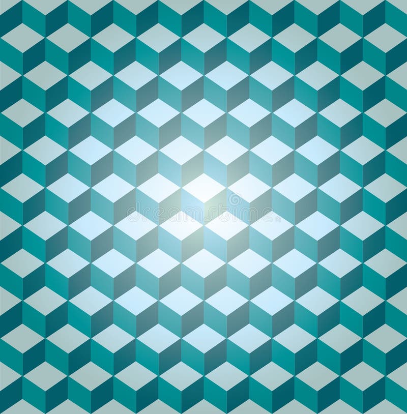 Blue seamless cube pattern stock vector. Illustration of crowd - 26976315
