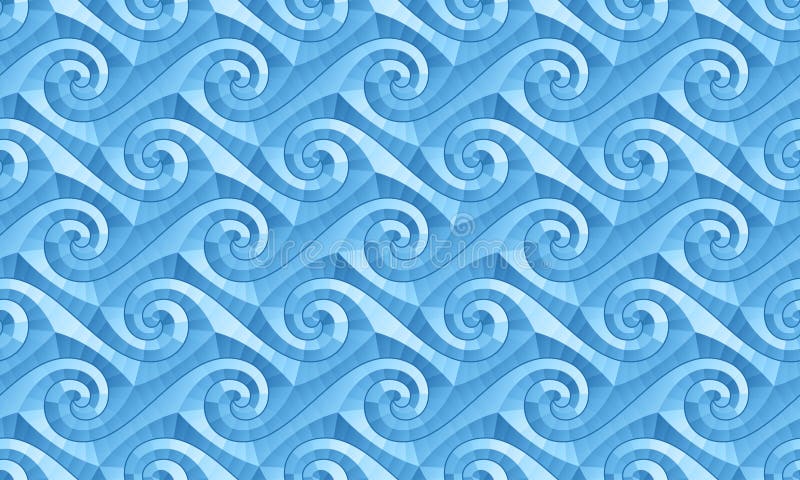 Blue Curly Seamless Vector Waves Stock Photos - Free & Royalty-Free ...