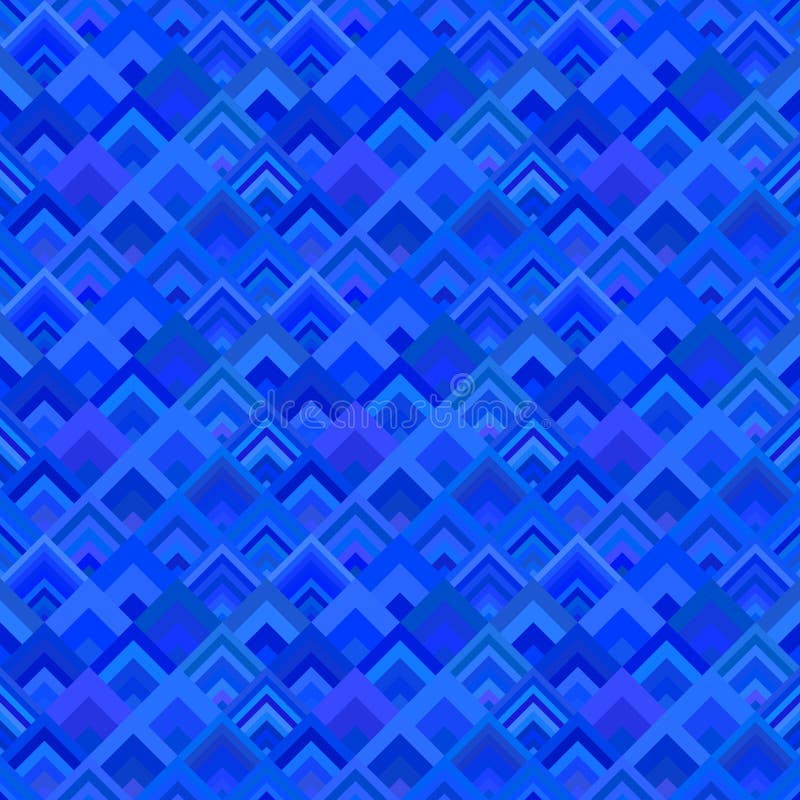 Blue Seamless Diagonal Shape Pattern - Vector Mosaic Background Stock ...