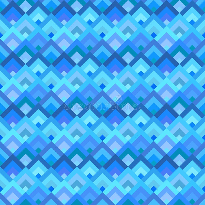 Blue Seamless Diagonal Square Pattern - Vector Tile Mosaic Background ...