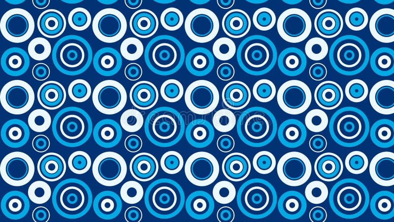 Blue Seamless Geometric Circle Pattern Background Illustrator Stock Vector - Illustration of ...
