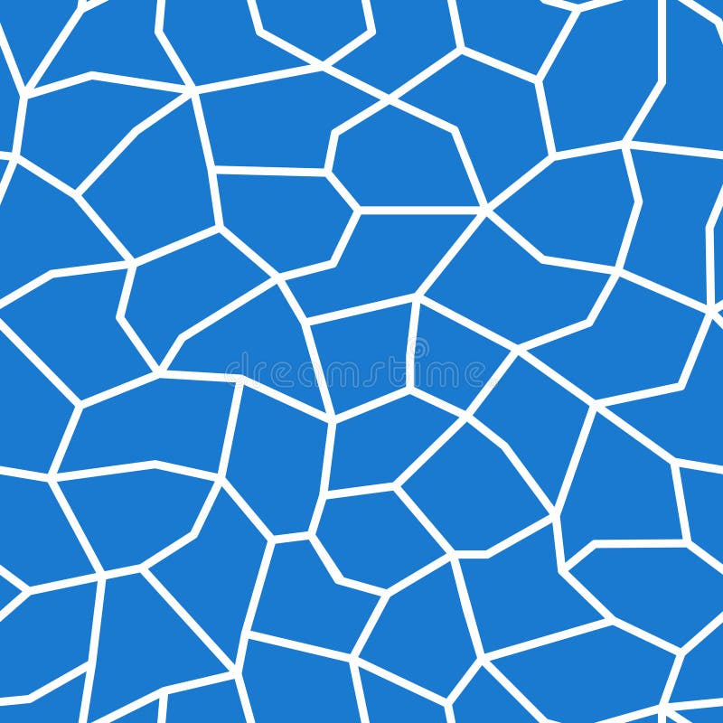 Blue Seamless Geometric Pattern. Contemporary Tile Texture - Endless ...
