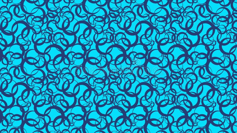 Blue Seamless Overlapping Circles Pattern Background Vector Graphic Stock Vector - Illustration ...