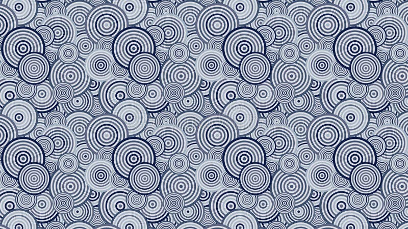 Blue Seamless Overlapping Concentric Circles Pattern Illustrator Stock ...