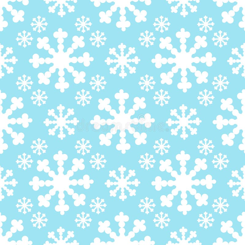 Blue Seamless Pattern with Big Flake. Vector Stock Illustration ...
