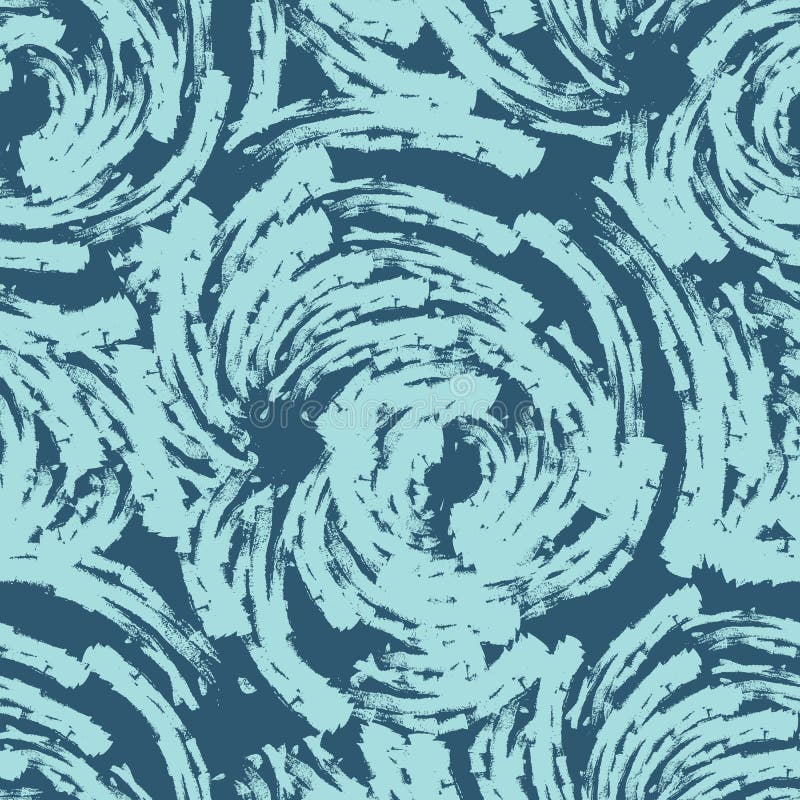 Blue Seamless Pattern of Lines or Brush Strokes in the Form of Arcs ...