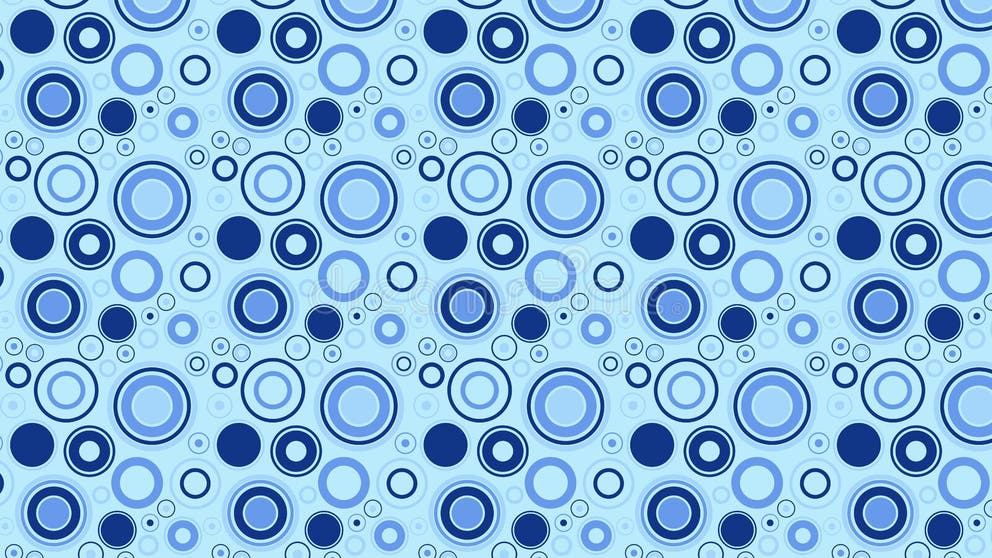 Blue Seamless Random Circles Pattern Background Illustrator Stock ...