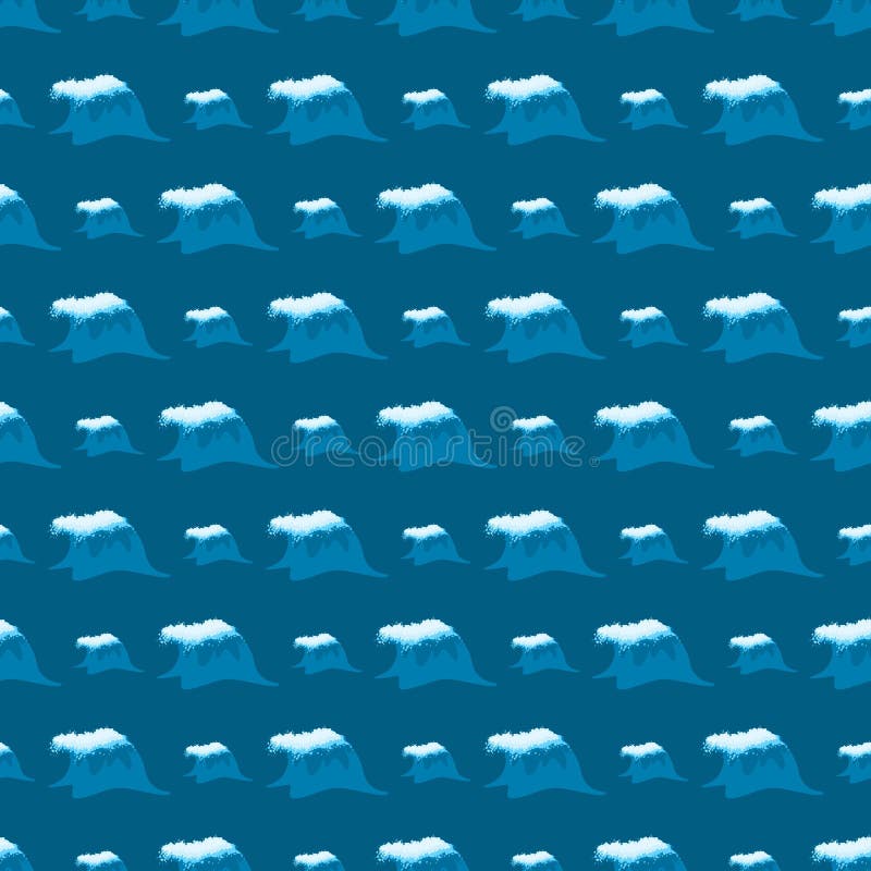 Repeating Waves Pattern. Wallpaper Texture Stock Illustration ...