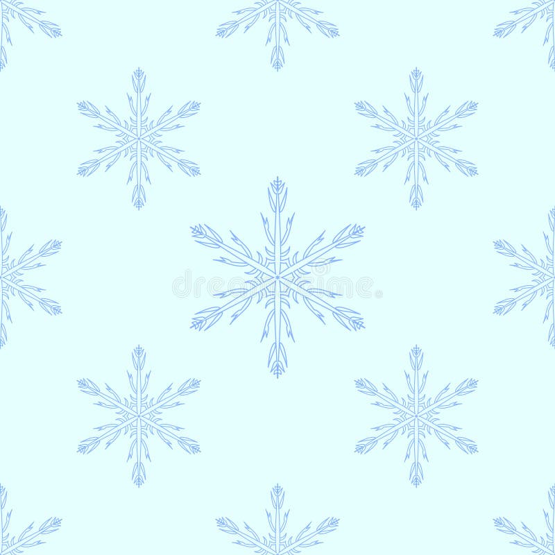 Blue Seamless Snowflake Pattern Stock Vector - Illustration of ...