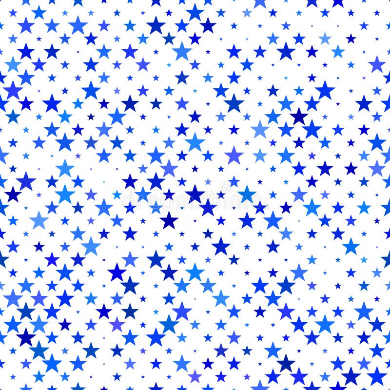 Blue Seamless Star Pattern Background - Vector Design Stock Vector ...