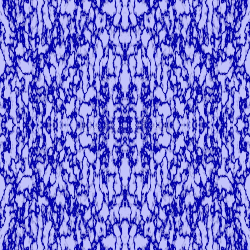 Blue Seamless Texture. Blue Abstraction with Symmetrical, Mirror ...