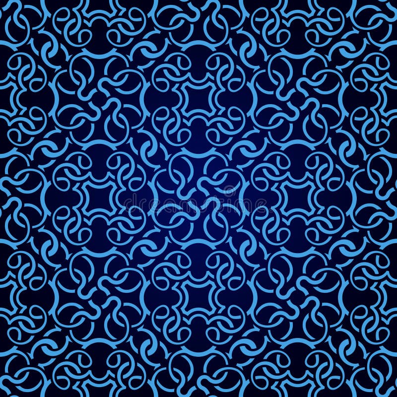 Blue seamless wallpaper stock vector. Illustration of baroque - 17726737