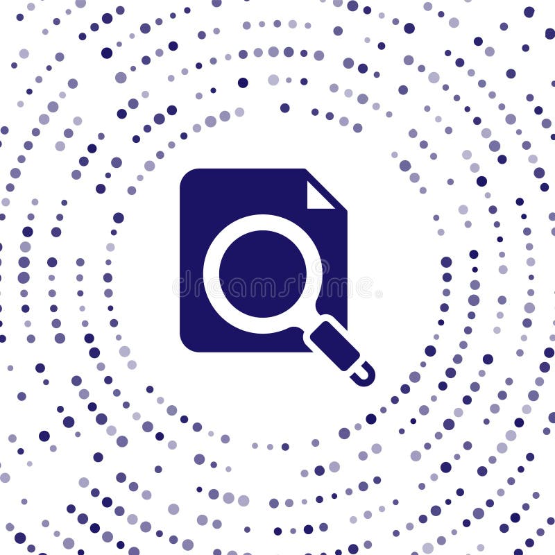 Blue Search Concept with Folder Icon Isolated on White Background ...