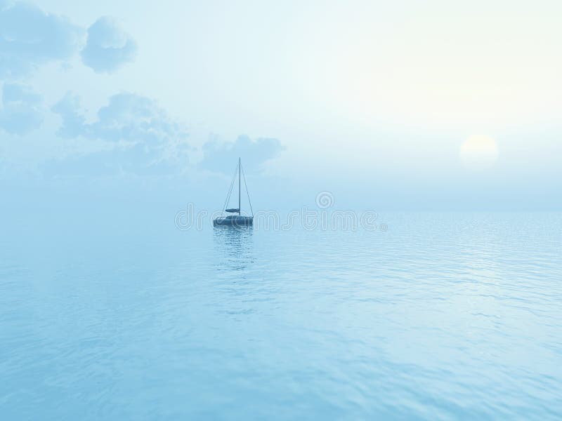 Blue seascape stock photo. Image of distant, vacation - 55123784