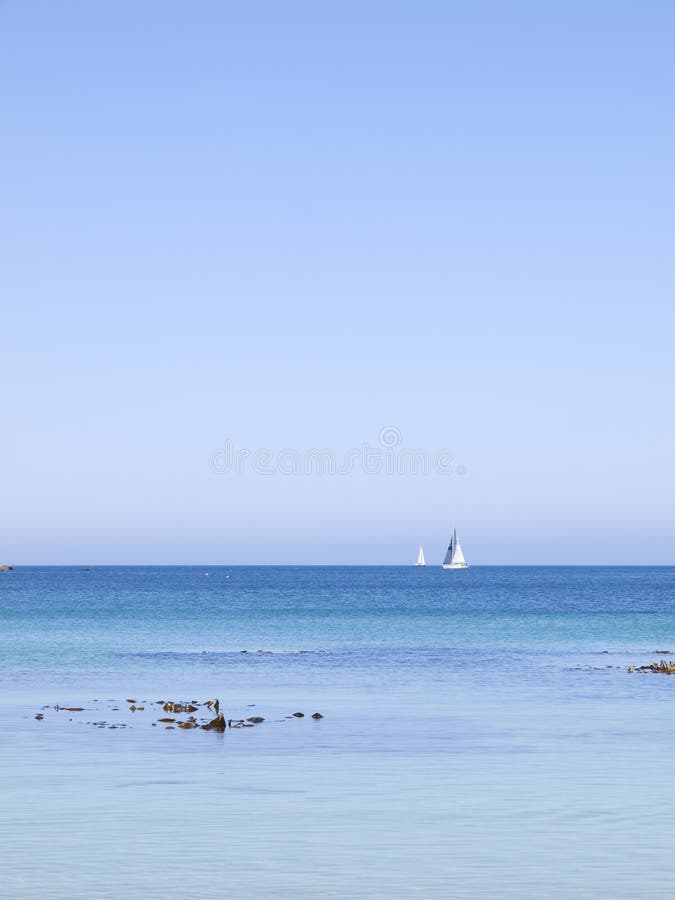 Blue seascape stock photo. Image of distant, vacation - 55123784