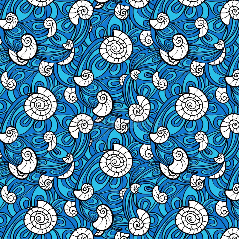 Blue Seashell Stock Illustrations – 14,092 Blue Seashell Stock ...