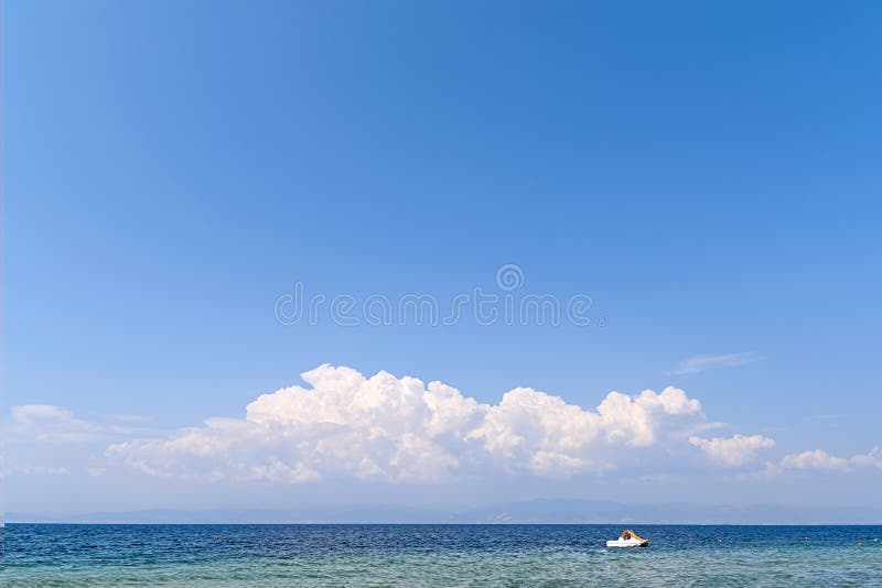 Blue Seashore with Big Clody Sky Stock Photo - Image of tide, nature ...