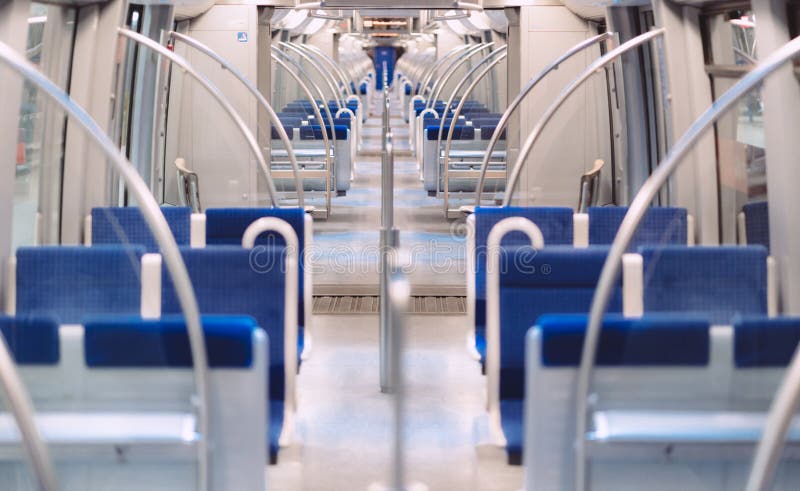 Blue Seats in the Bus during Daytime in Munich, Germany Stock Image ...