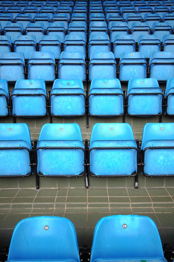 Blue Seats on Stadium stock image. Image of concert, numbered - 23812831
