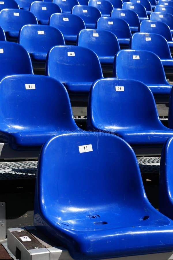 Blue Seats on Stadium stock image. Image of public, arena - 28531193