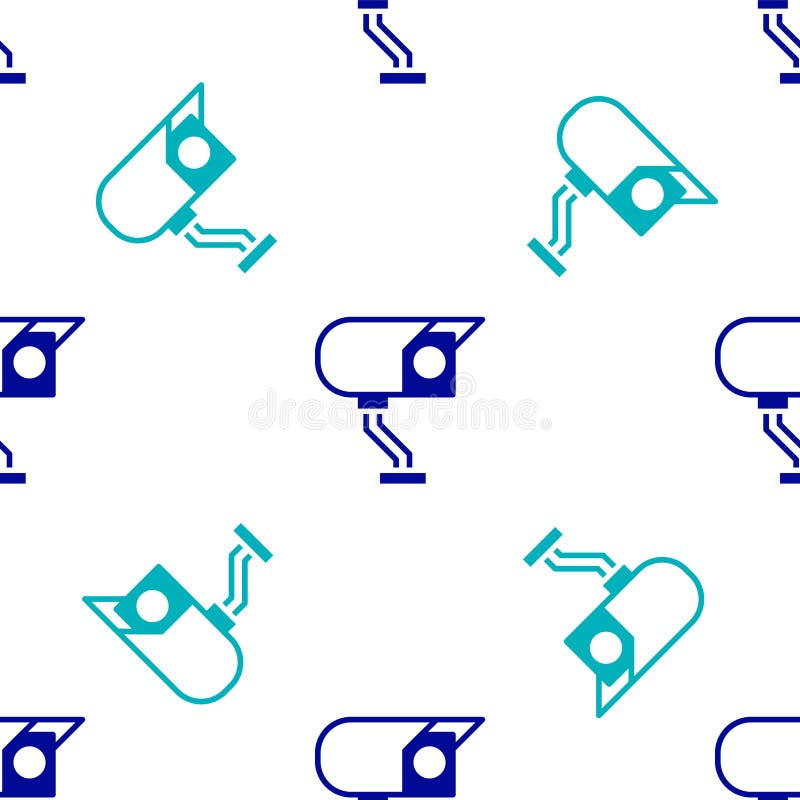 Cctv Camera Pattern Seamless Blue Stock Illustrations – 127 Cctv Camera ...