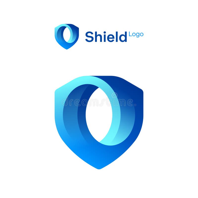 Blue Security Shield Tech Logo Stock Vector - Illustration of corporate ...