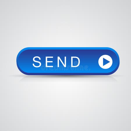 Blue Send Button, Mail Mesage Vector Stock Vector - Illustration of ...