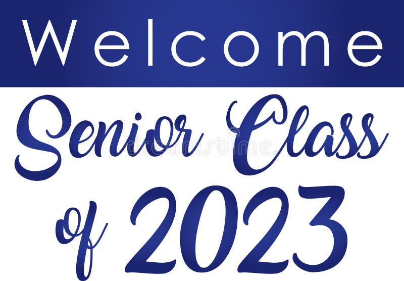 Blue Senior Class of 2023 stock vector. Illustration of background ...