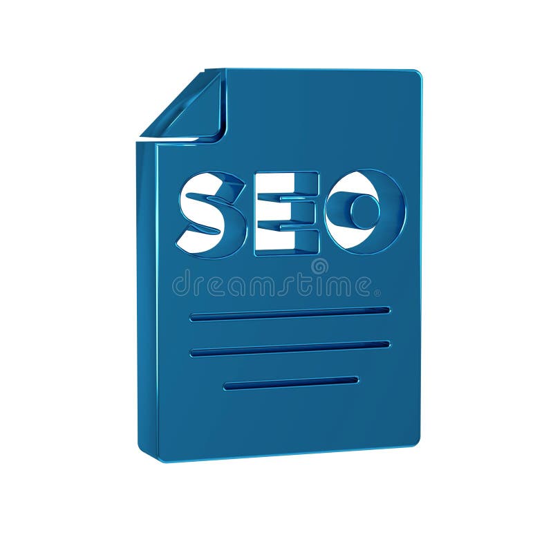 Blue SEO Optimization Icon Isolated on Transparent Background. Stock ...