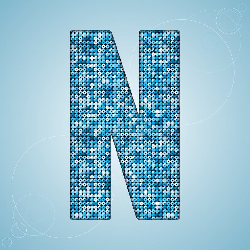 Blue Sequins Sings. Sequins Alphabet. Eps 10. Stock Vector ...