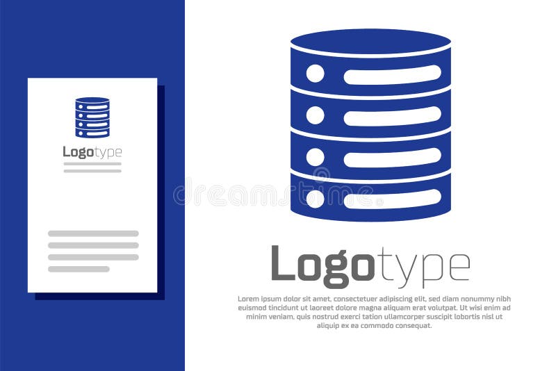 Blue 3d server stock illustration. Illustration of design - 142807