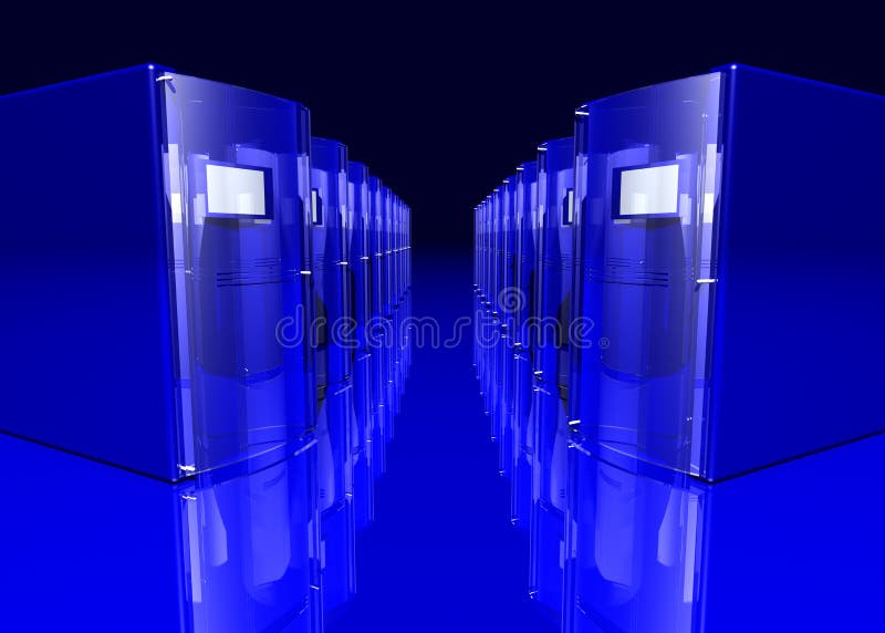 Hosting Servers stock illustration. Illustration of wireless - 1514075