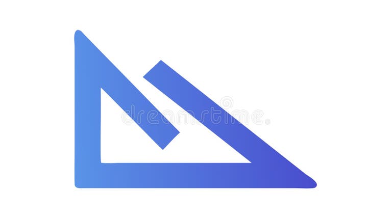 Blue Set Square Triangle Ruler Vector, Vector Design Generative AI ...
