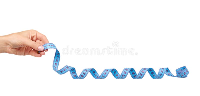 Blue Sewing Centimeter, Ribbon Ruler. Measuring Tool Stock Photo ...