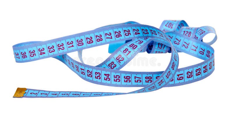 Blue Sewing Centimeter, Ribbon Ruler. Measuring Tool Stock Image ...