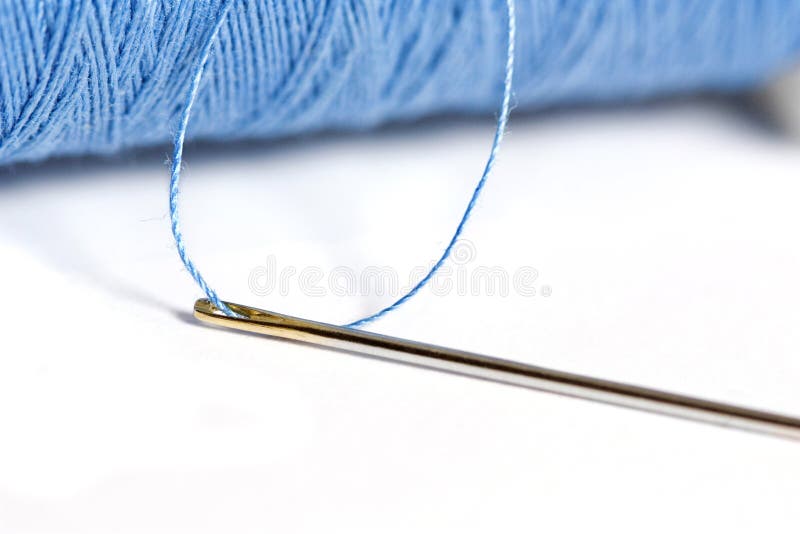 Blue sewing thread stock photo. Image of sewing, thread - 10352472