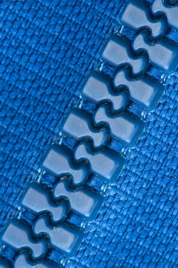 Blue Sewing Zipper Close Up Stock Photo - Image of metal, open: 18455086
